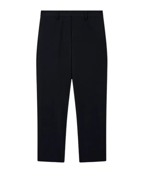 Emporio Armani Tailored Trousers With Logo Plate - Black