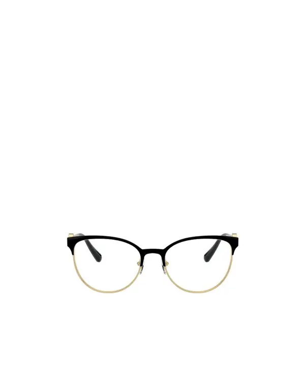 Versace Logo Plaque Cat-eye Frame Glasses - Black