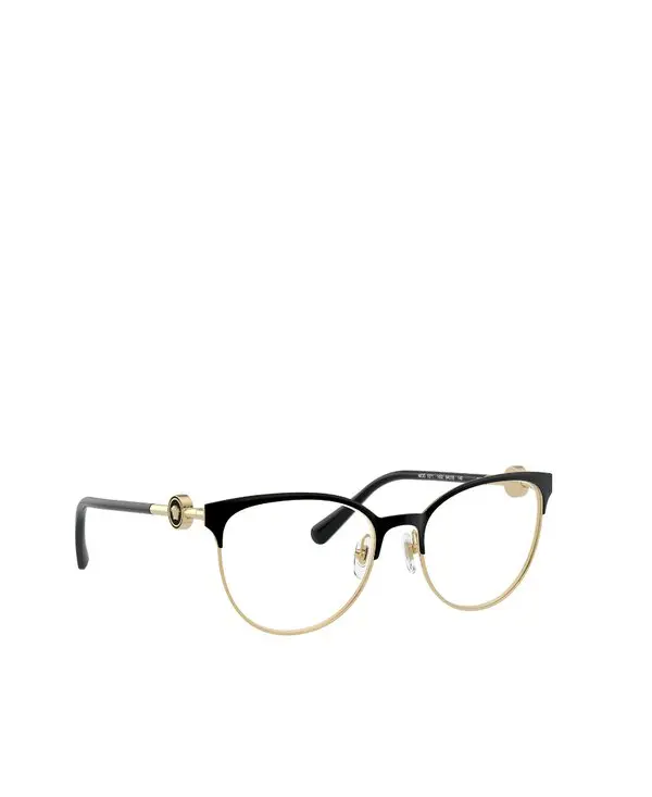 Versace Logo Plaque Cat-eye Frame Glasses - Black