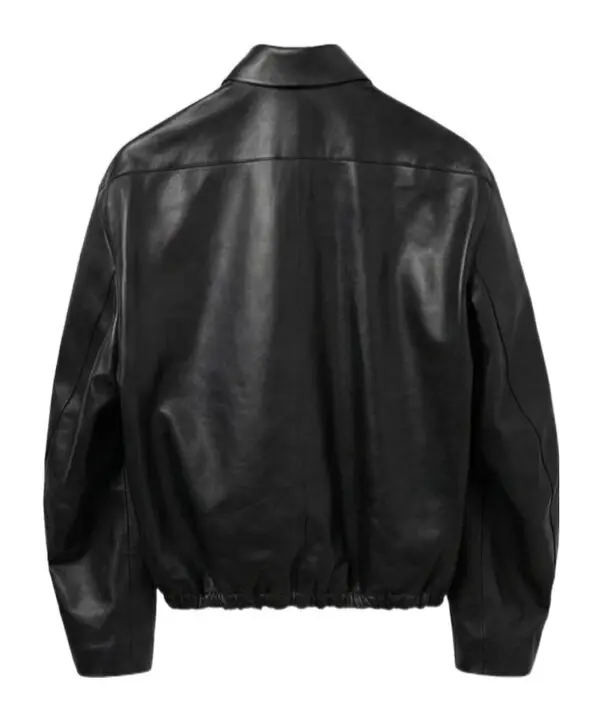 JIL SANDER Elasticated-hem Leather Jacket - No