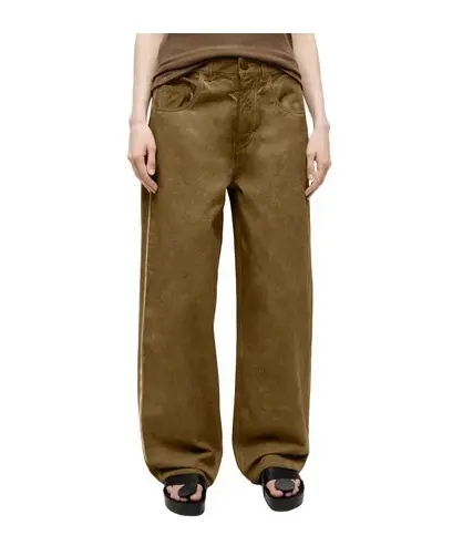 UMA WANG Wide-leg Trousers With Belt Loops - Brown
