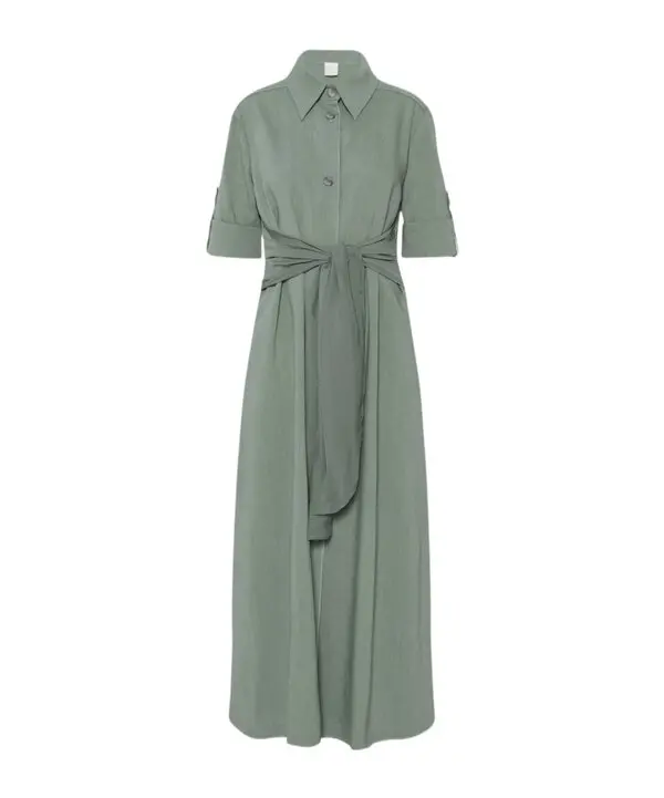 Marella Stretch Linen And Viscose Shirt Dress