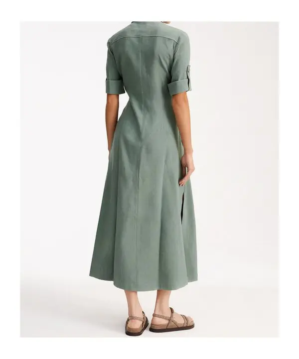 Marella Stretch Linen And Viscose Shirt Dress