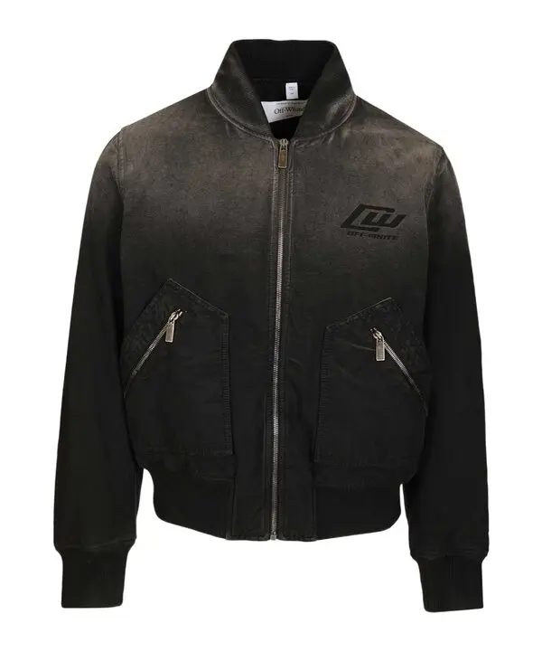 Off-White Logo Bomber Jacket - Black