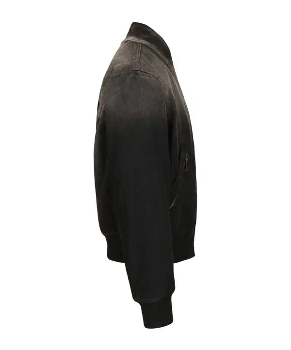 Off-White Cotton Bomber Jacket - Black