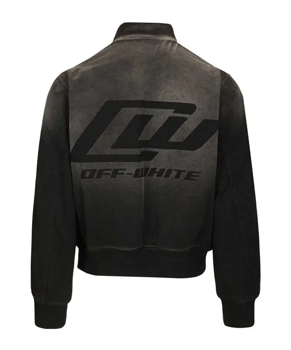 Off-White Cotton Bomber Jacket - Black