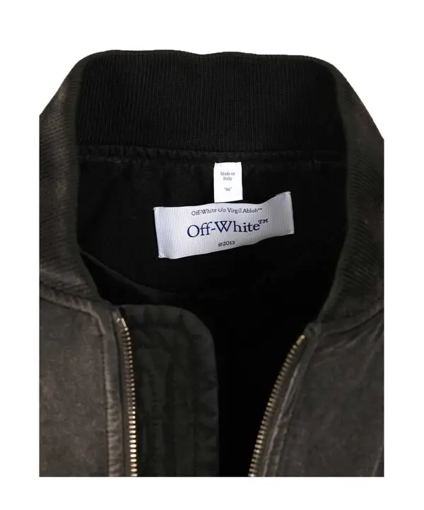 Off-White Cotton Bomber Jacket - Black