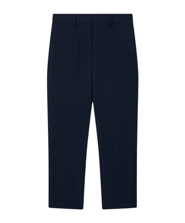 Emporio Armani Logo Plaque Tapered Trousers - Navy Blue