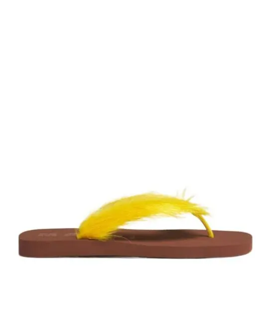 Marni Feather Embellished Flip Flop Sandals
