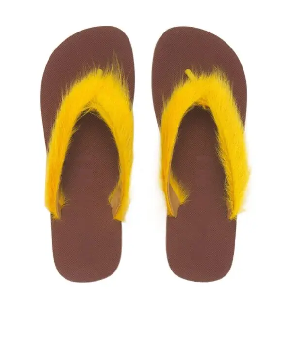 Marni Feather Embellished Flip Flop Sandals