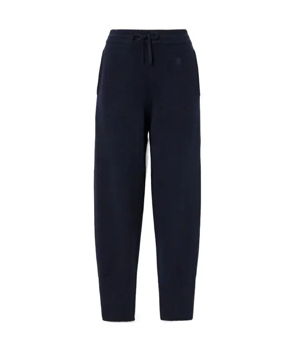 TOTEME Drawstring Rib Knit Sweatpants - Black