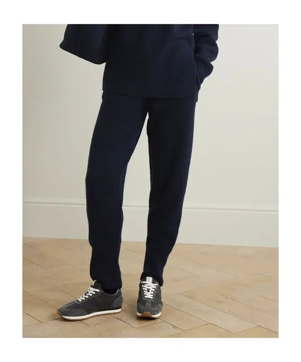 TOTEME Drawstring Rib Knit Sweatpants - Black