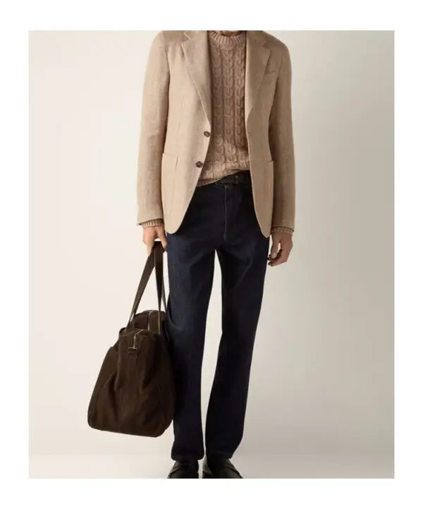 Zegna Silk And Linen Jacket - Beige