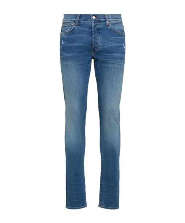 Amiri Stack Cotton Denim Jeans - Blue