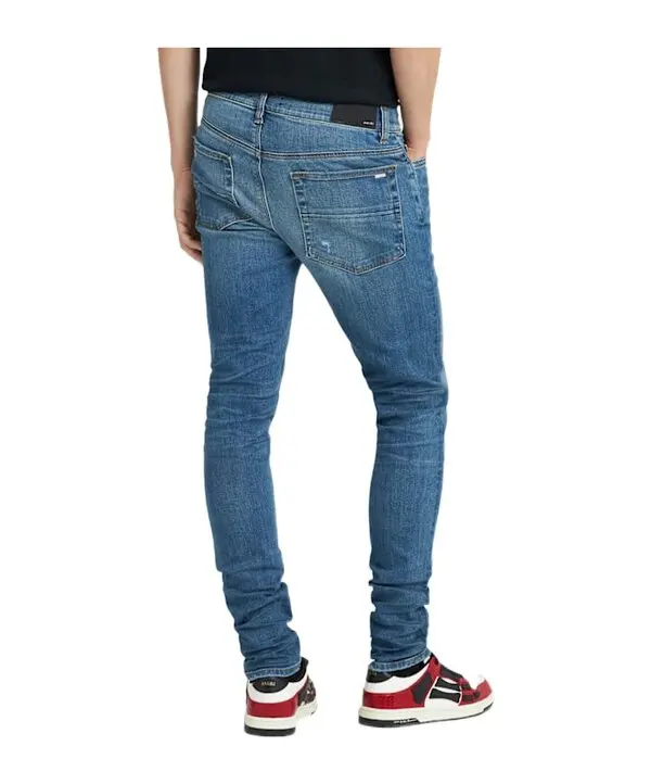 Amiri Stack Cotton Denim Jeans - Blue