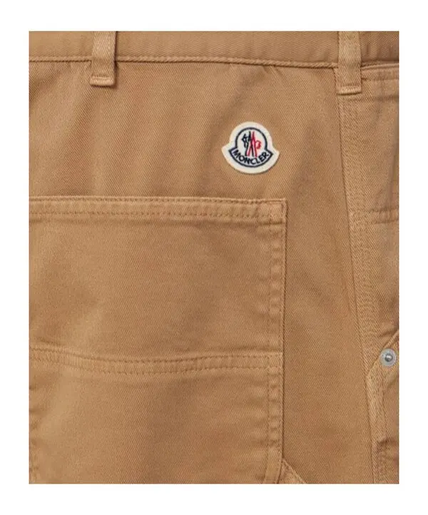 Moncler Cargo Cotton Gabardine Pants - Brown