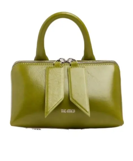 Attico Mini Friday Leather Top Handle Bag - Green