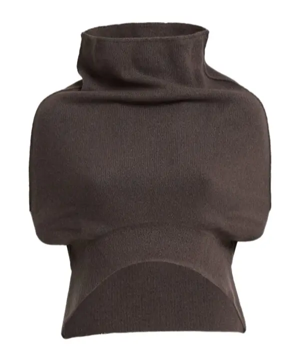 Rick Owens Boiled Cashmere Blend Knit Draped Top