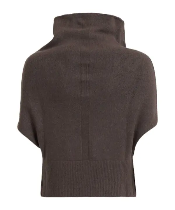 Rick Owens Boiled Cashmere Blend Knit Draped Top