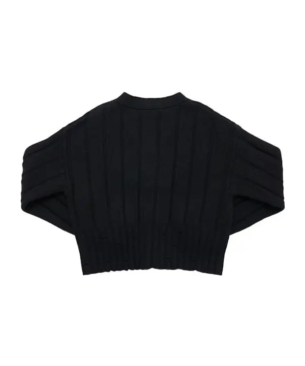 Marni Ribbed Knit Cardigan With Embroidered Logo
