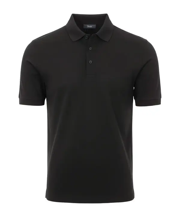 Herno Short-sleeved Polo Shirt - Black