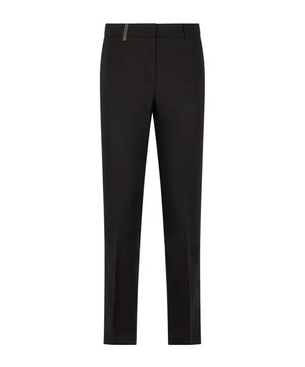 Peserico Straight-leg Stretch Pants - Black