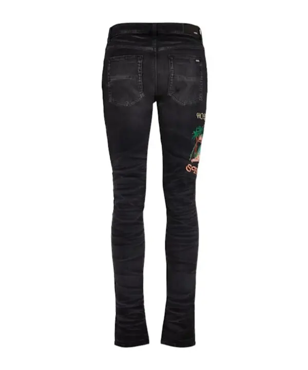 Amiri Skinny Jeans With Embroidery And Distressing