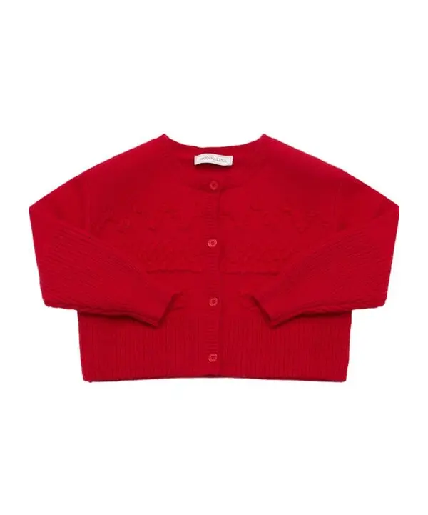 Monnalisa Poly Blend Knit Cardigan