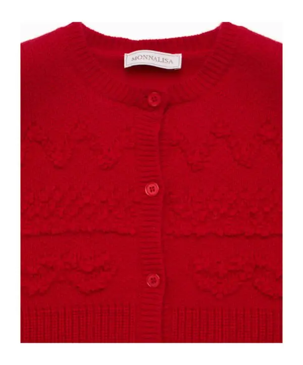 Monnalisa Poly Blend Knit Cardigan