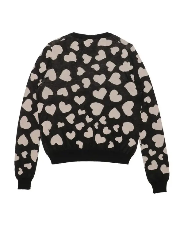 Sportmax Heart Pattern Pullover - Black