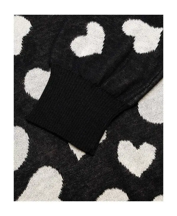 Sportmax Heart Pattern Pullover - Black