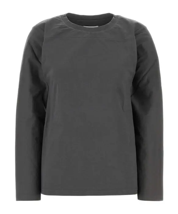 JIL SANDER Cutout Back Long Sleeve T-shirt - Grey