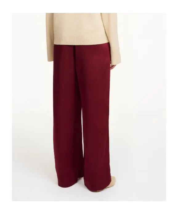 BY MALENE BIRGER Cabello Wide Leg Satin Trousers - Cabernet