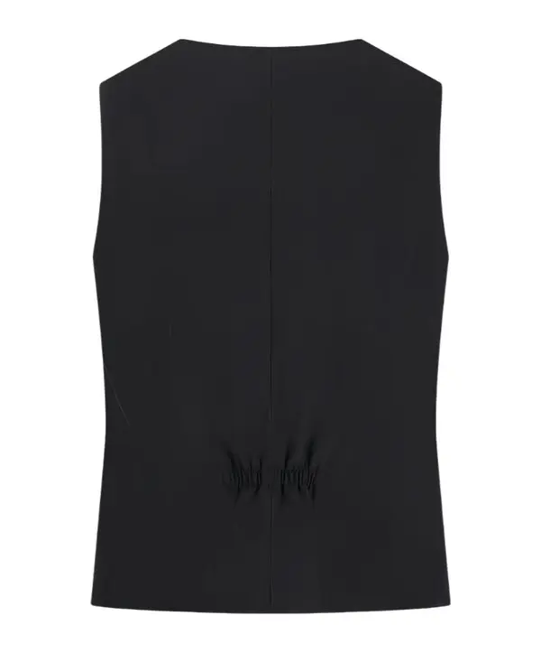 Tagliatore Sleeveless V-neck Waistcoat - Black
