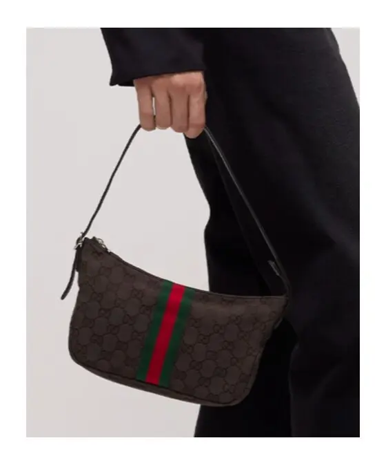 Gucci Lunetta Small Crossbody Bag - Dark Brown