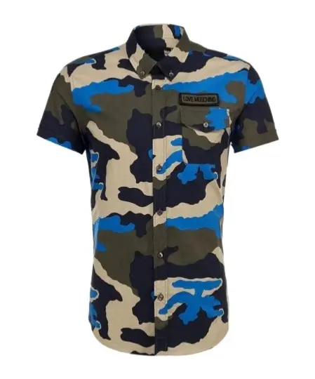 Moschino Lapel Short-sleeved Shirt