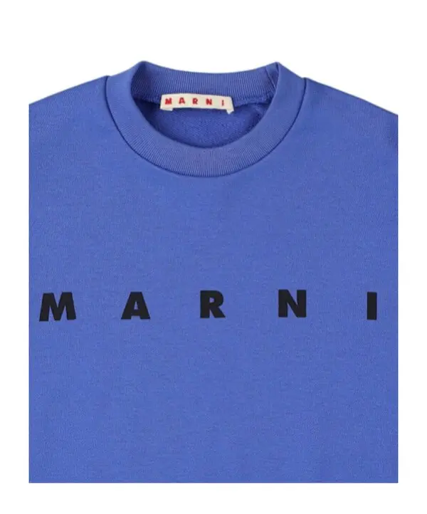 Marni Printed Cotton Sweatshirt - Blue