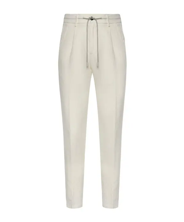 Eleventy Drawstring Tapered Pants - White