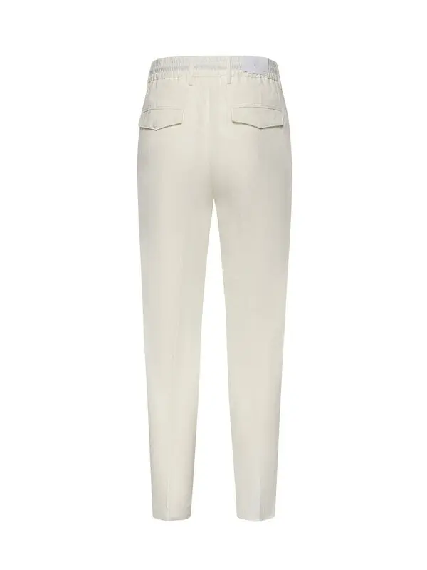 Eleventy Drawstring Tapered Pants - White