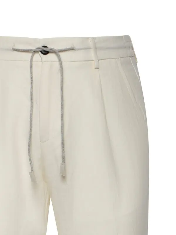 Eleventy Drawstring Tapered Pants - White