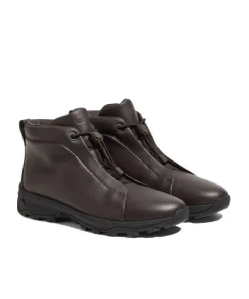 Zegna Triple Stitch Vetta Boots - Dark Brown