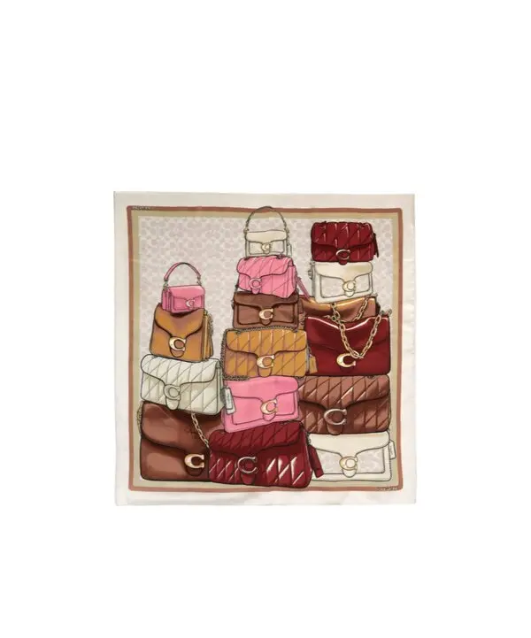 COACH Printed Silk Scarf - Multicolor