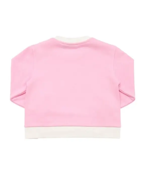 Monnalisa Stitch Print Cotton Blend Sweatshirt - White