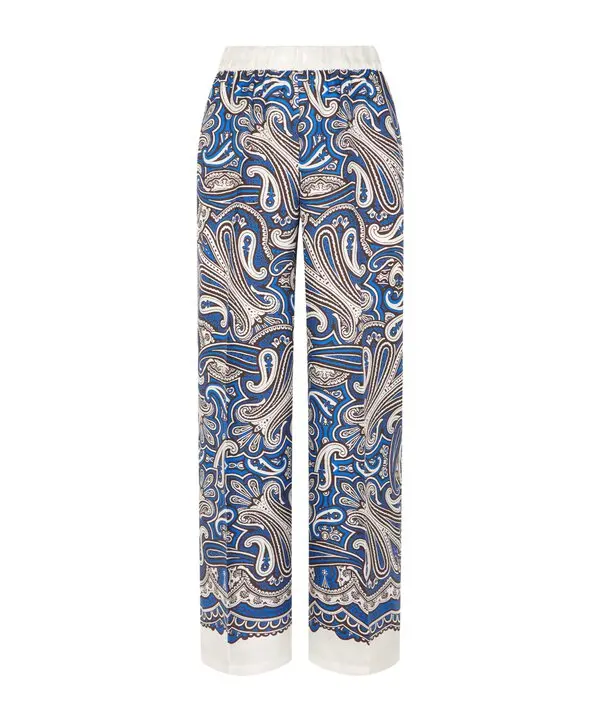 P.a.r.o.s.h Printed Silk Straight-leg Pants