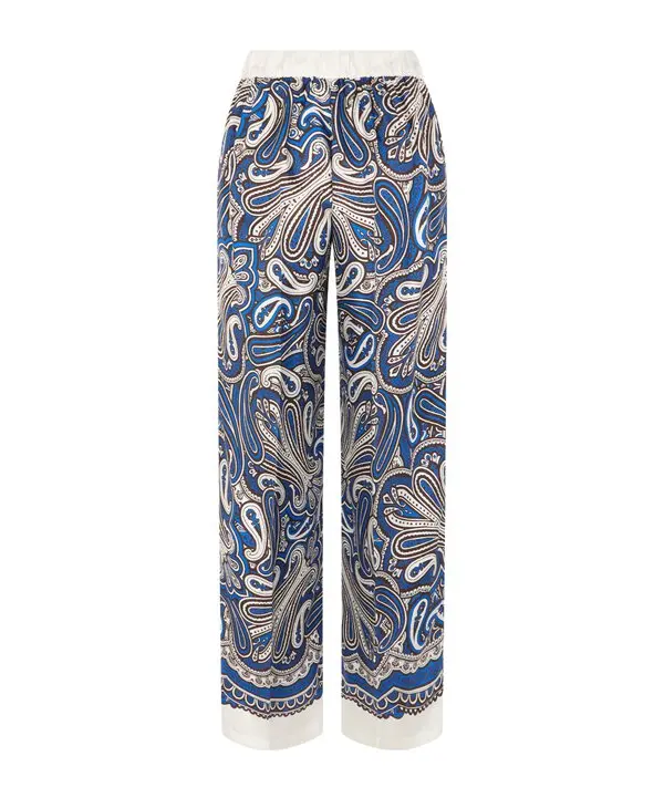 P.a.r.o.s.h Printed Silk Straight-leg Pants