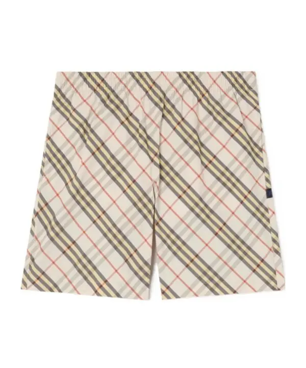 Burberry Check Swim Shorts - Cobblestone Beige
