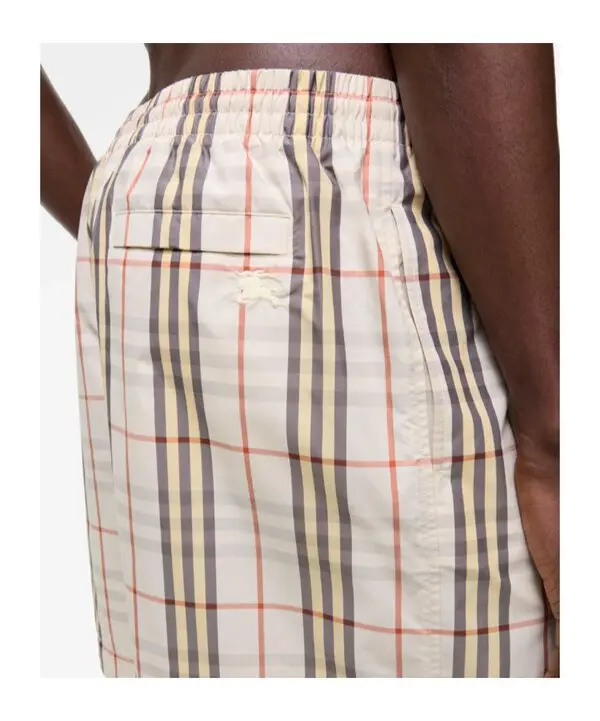 Burberry Check Swim Shorts - Pebble Beige