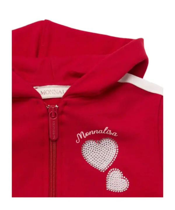 Monnalisa Cotton Blend Zip-up Hoodie
