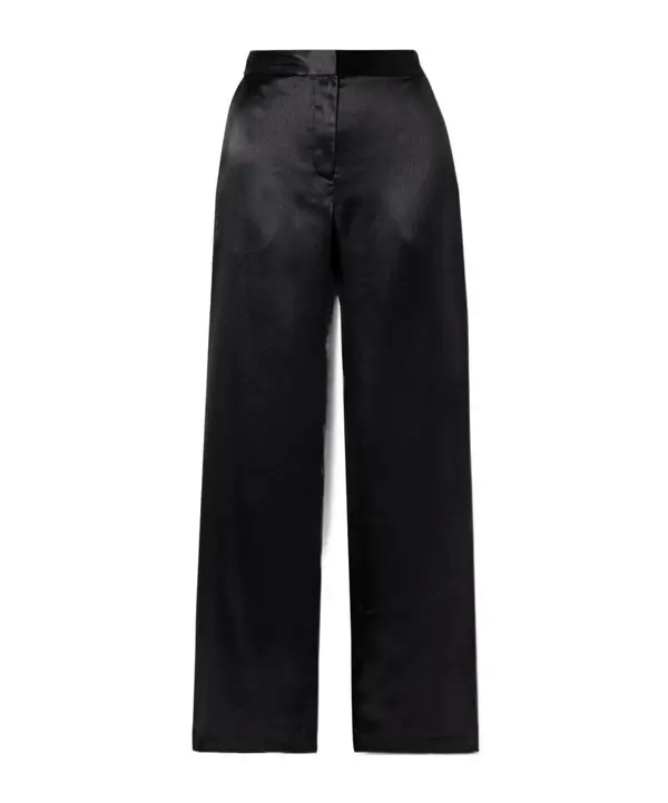 Ulla Johnson Ollie Satin Straight-leg Pants - Black