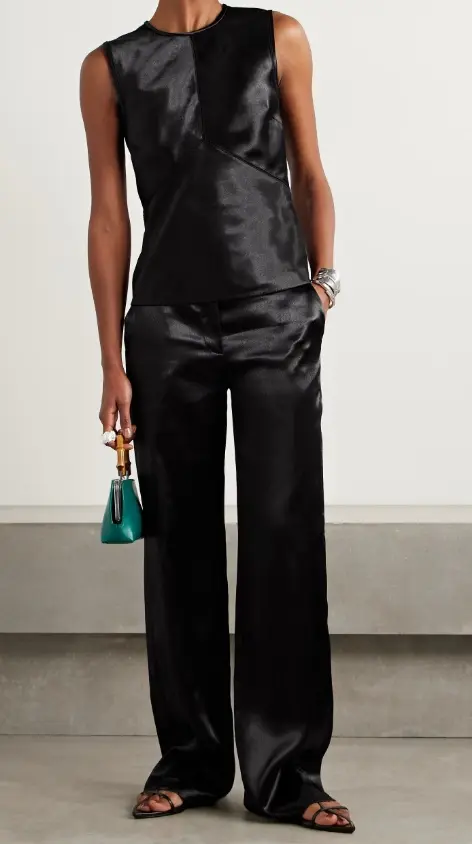 Ulla Johnson Ollie Satin Straight-leg Pants